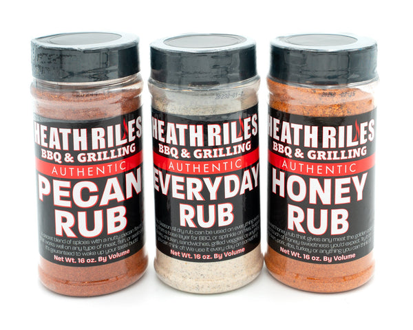 Heath Riles - Dry Rub 3 Pack (Pecan, Everyday, Honey) – Grumpy Man Foods